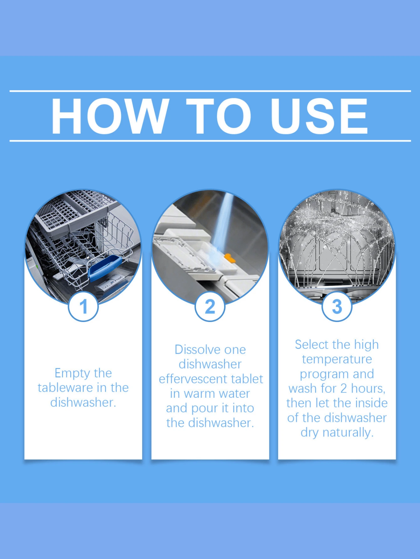 Dishwasher Cleaning Effervescent Tablets Remove Grease And Scale ...