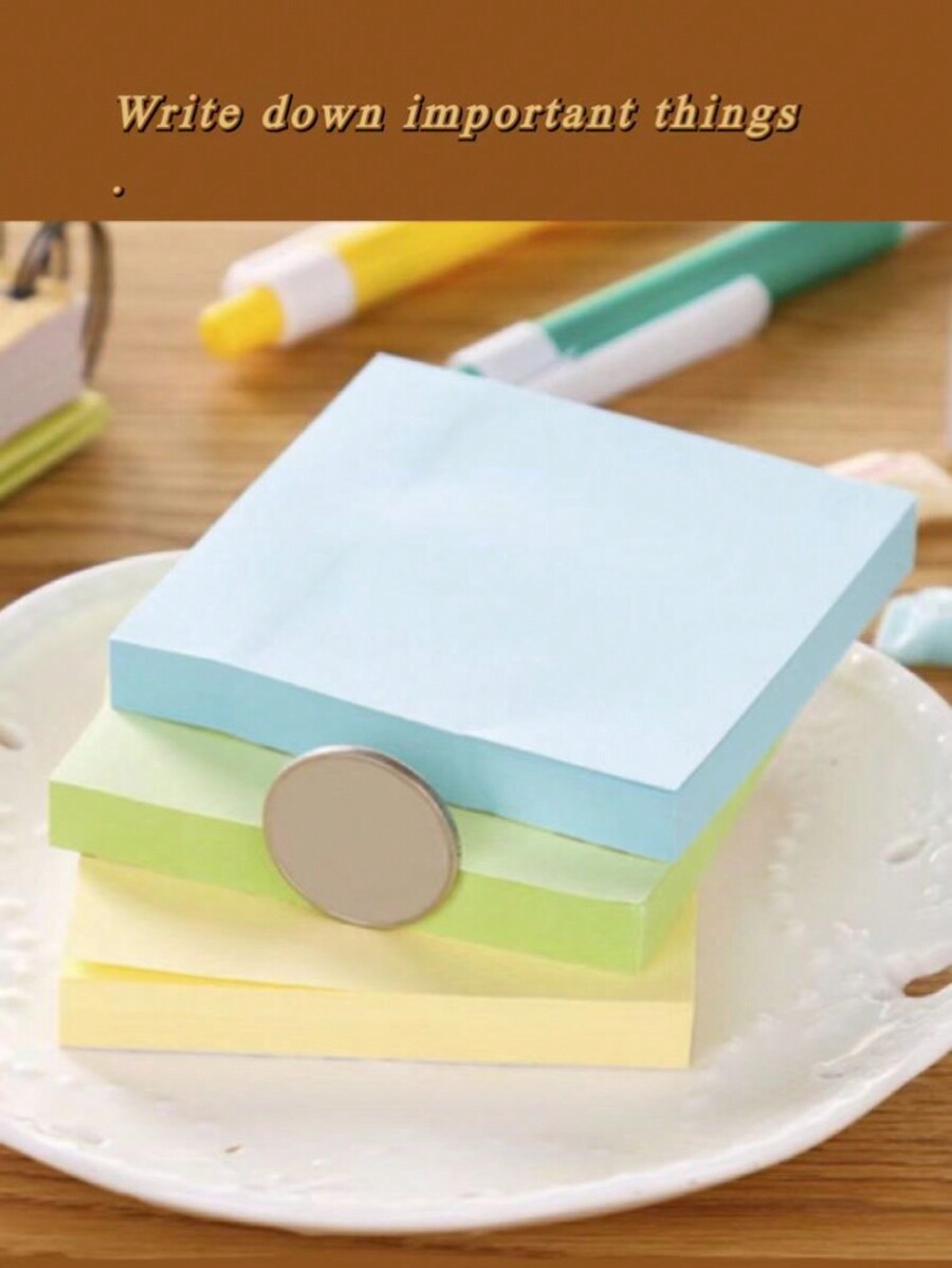 Muted Color Sticky Notes, Strong Adhesive, Student Size Small Paper ...