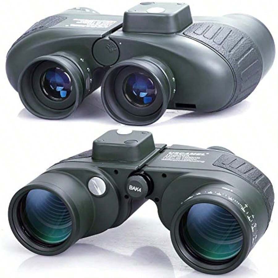 USCAMEL 10X50 Marine Binoculars For Adults With Rangefinder Compass ...