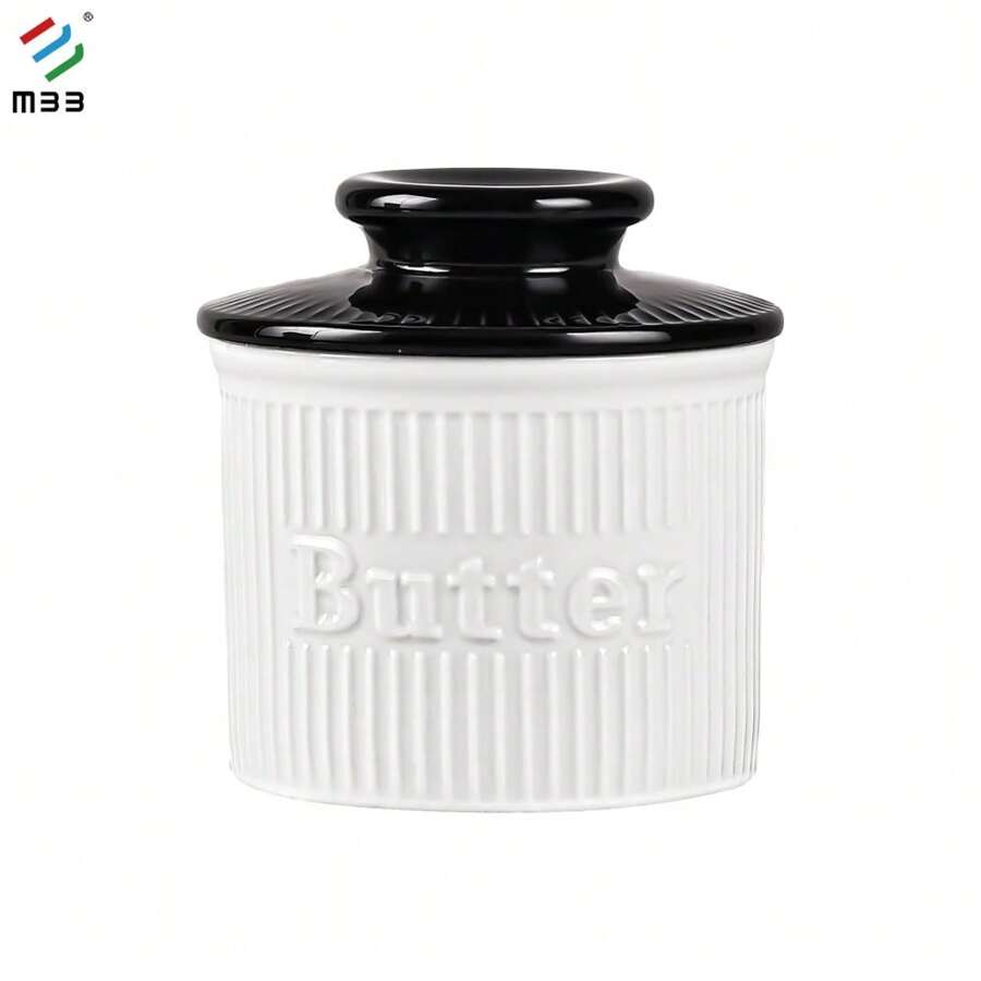 1Pc French Butter Crock With Lid For Table Centerpiece, Ceramic Butter ...