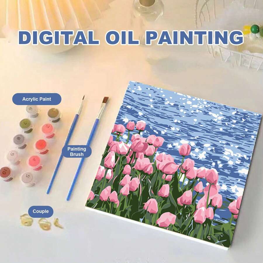 A Digital Oil Painting DIY Color Filling Painting, Children's Handmade ...