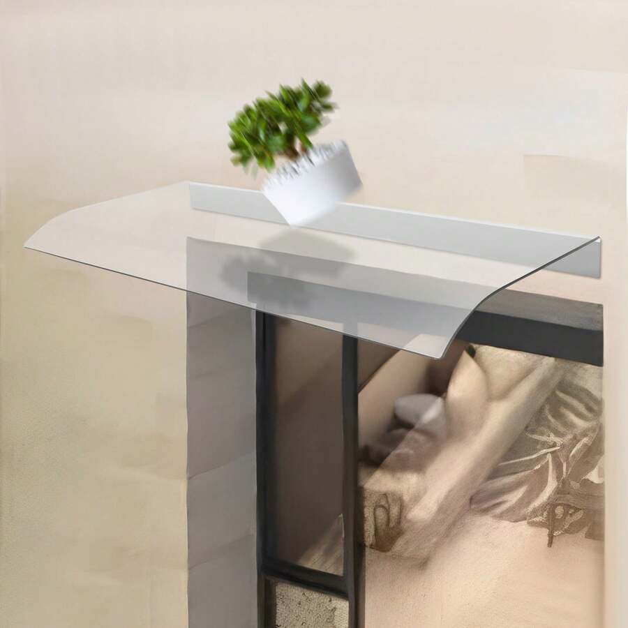 Weather-Resistant Clear PC Awning Canopy, 80x34.5cm, UV & Noise ...