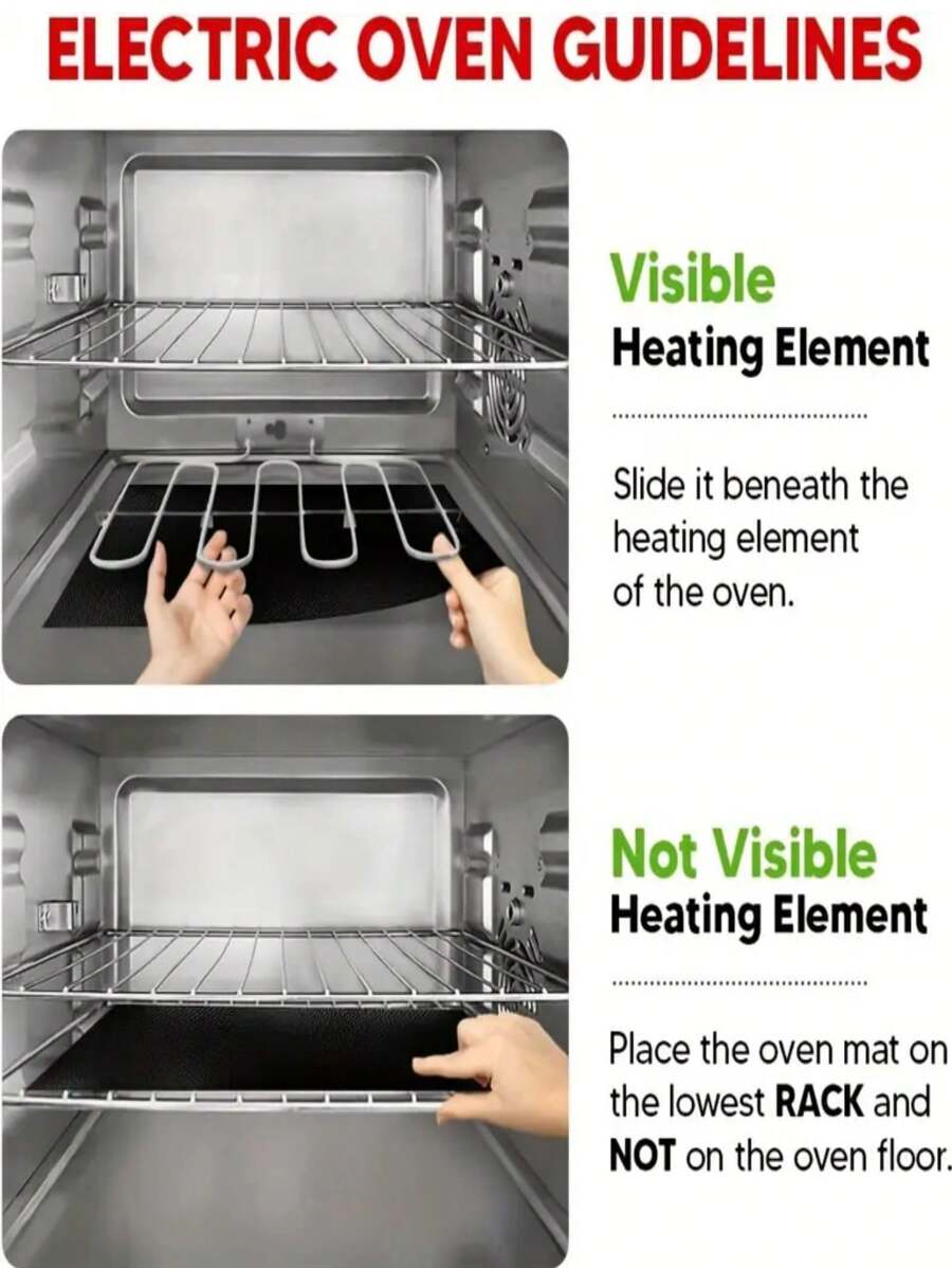 5pcs/Pack Non-Stick Oven Liner, Fit For Electric/Gas Oven Bottom, Oven ...