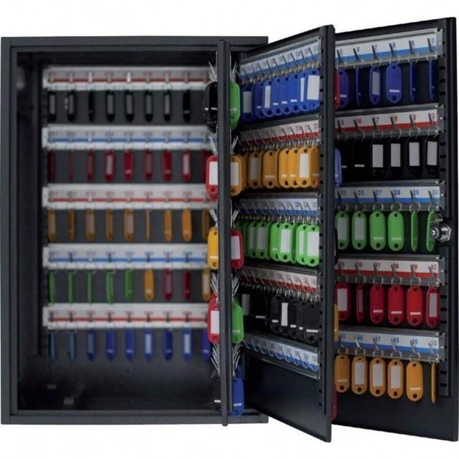 PAVO Deluxe Key Cabinet For 300 Keys - Dark Grey Metal Dark Grey ...