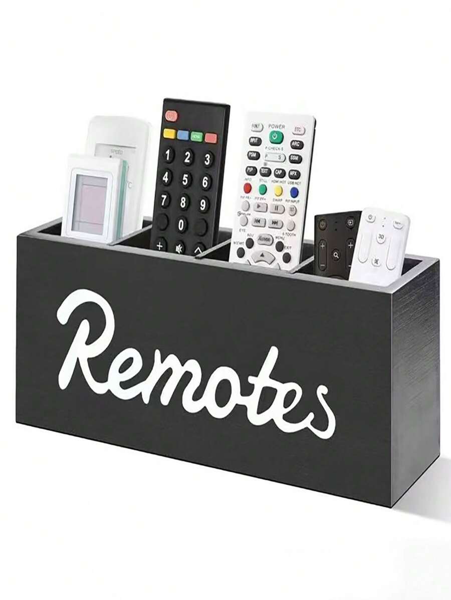 1 pieza Soporte de madera para control remoto, caja de almacenamiento ...