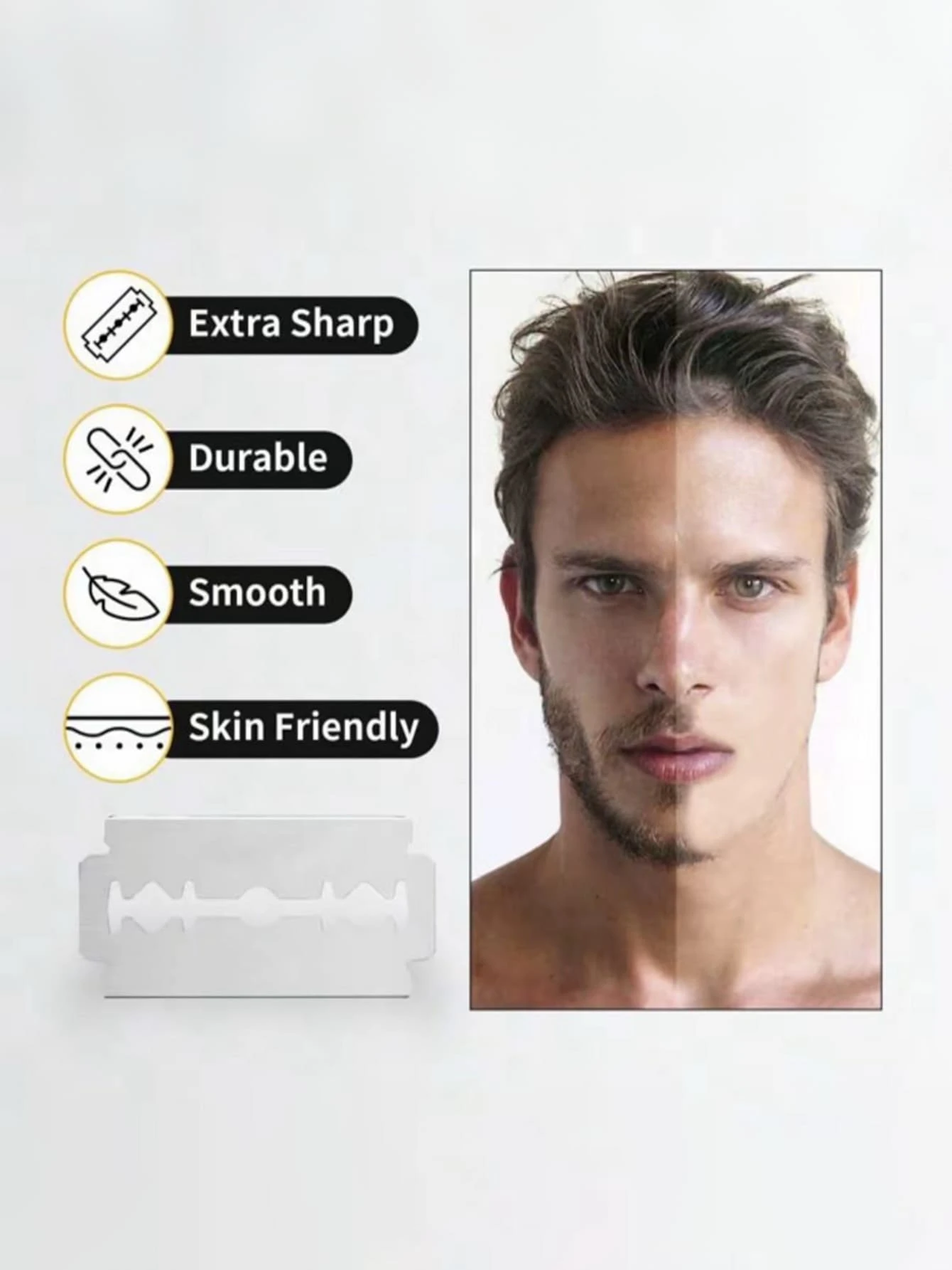 Manual Razor Safety Blades Razor Blade Double Sided Safety Shaver ...