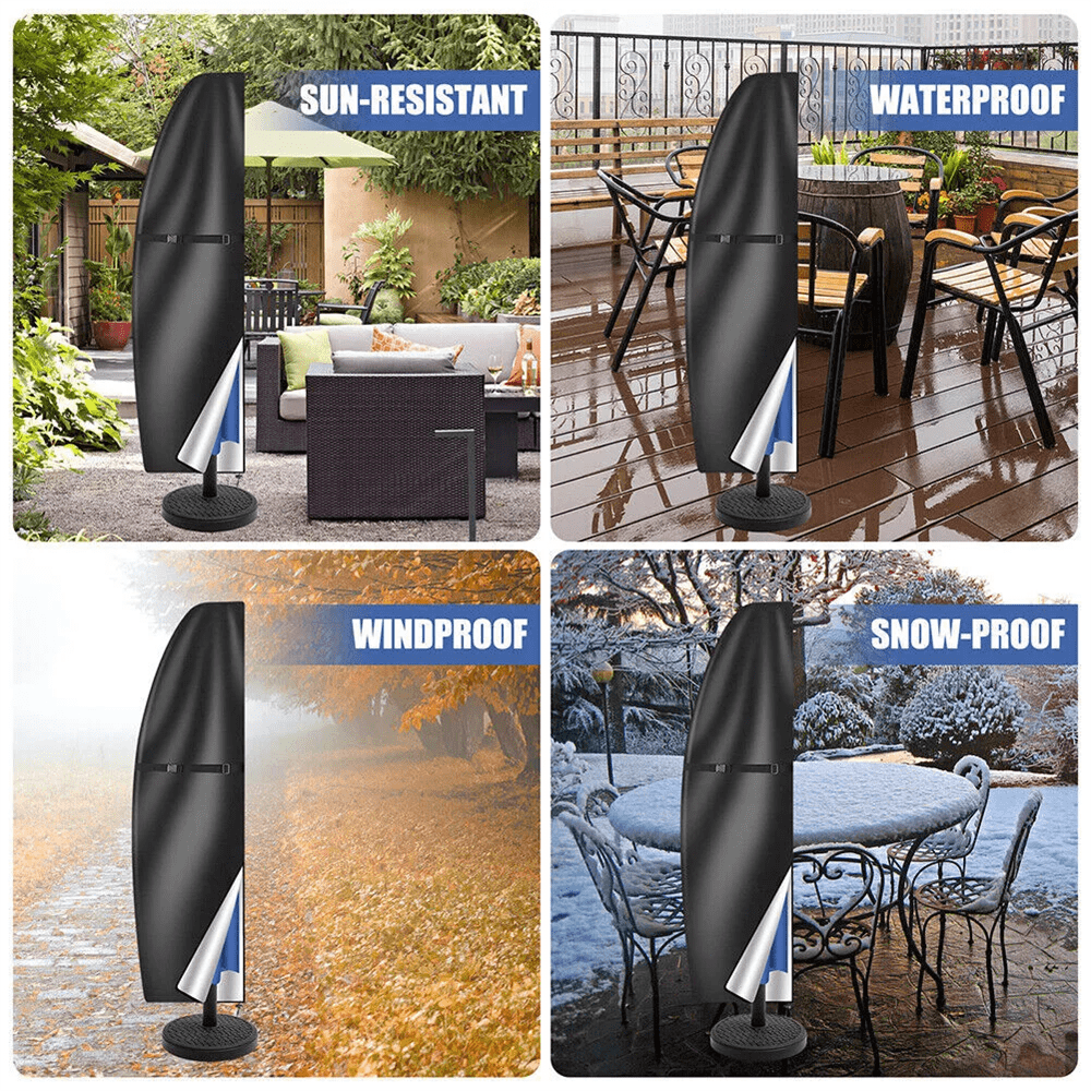 Outdoor Heavy Duty Parasol Banana Umbrella Cover Cantilever Patio ...