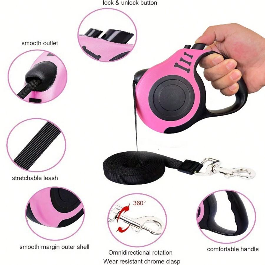 5-Piece Set, Portable Retractable Lead Harness For Small And Medium ...