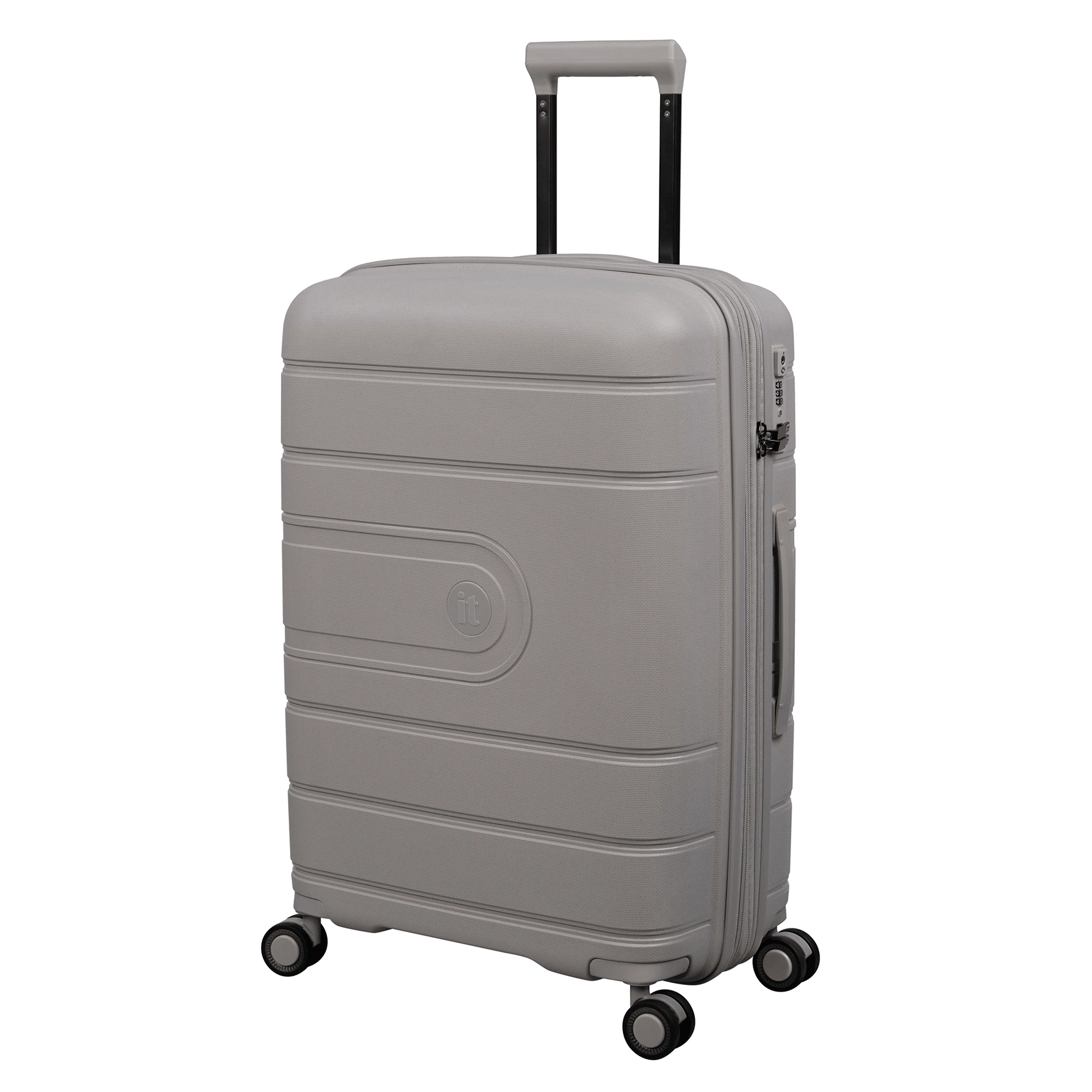The 26" Hardside Checked 8 Wheel Expandable Spinner Luggage, Silver ...