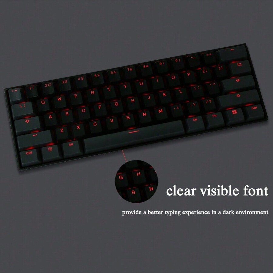 Keycap Backlit ABS Cherry MX Key Set Doubleshot OEM Profile Translucent ...