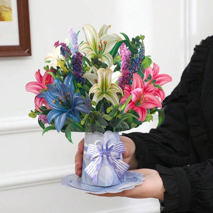 3D Pop-Up Mother's Day/Teacher's Day Greeting Card, Creative Paper ...