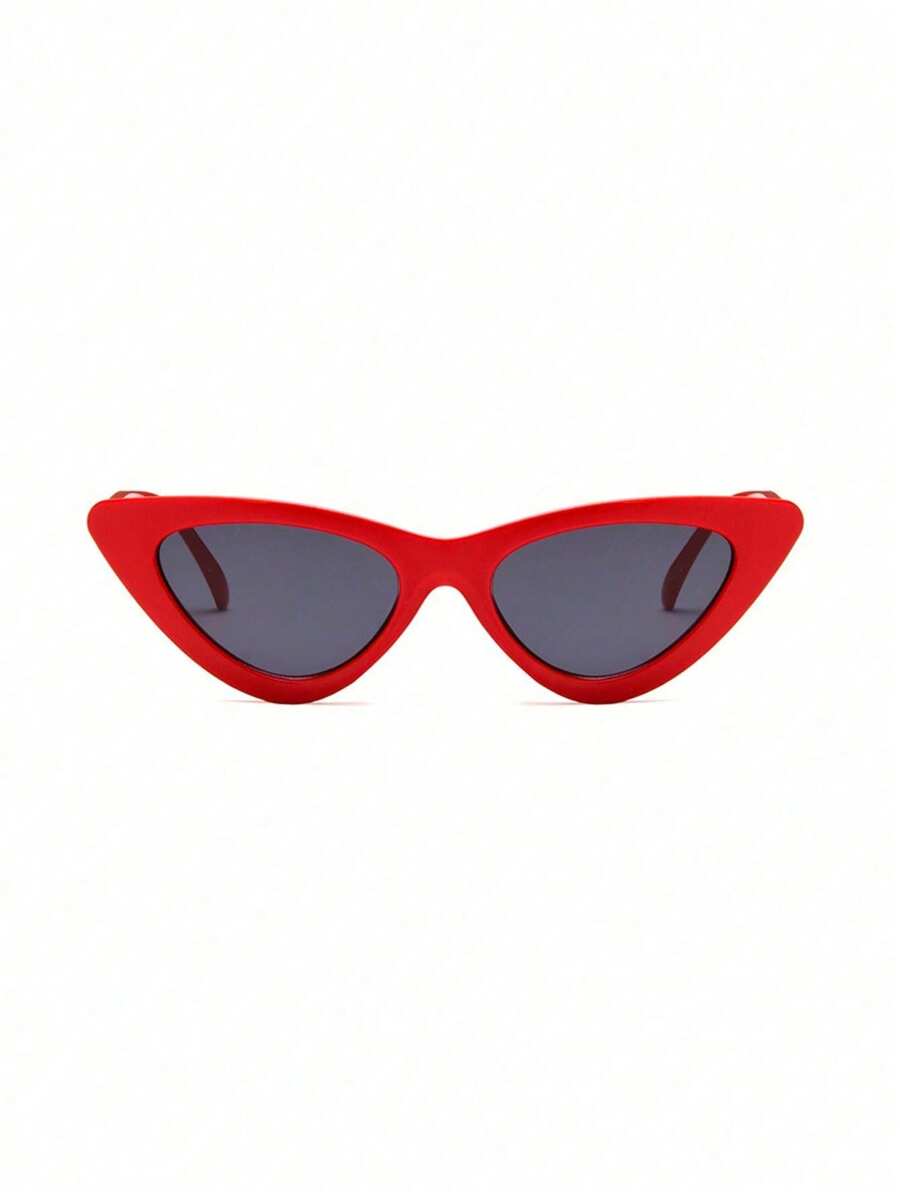 1pc Womens Retro Cat Eye Fashion Glasses Vintage European And American Style Casual Outdoor Ins