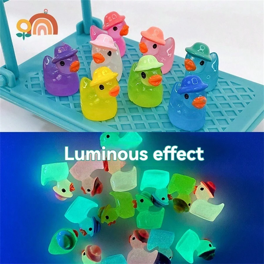 100pcs/50pcs/30pcs/20pcs/10pcs Assorted Mini Resin Ducklings Statues ...