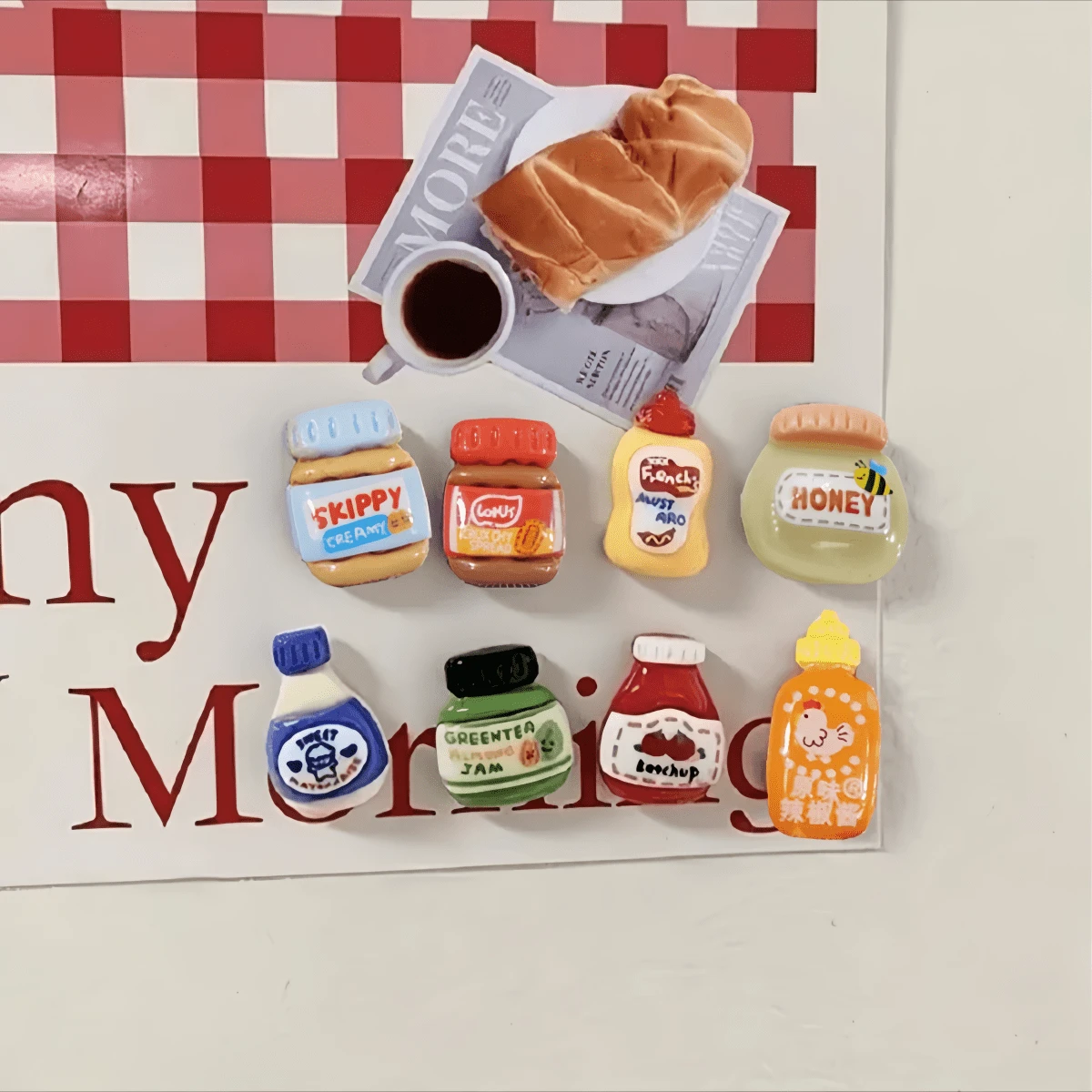 8pcs Cartoon Sauce Cooking Fridge Magnets, Kitchen & Office DIY ...