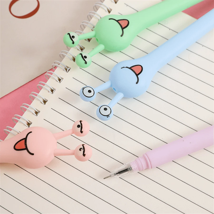 4pcs Eye-Popping Snail Soft Gel Pen Botanical Creative Rollerball Pen ...
