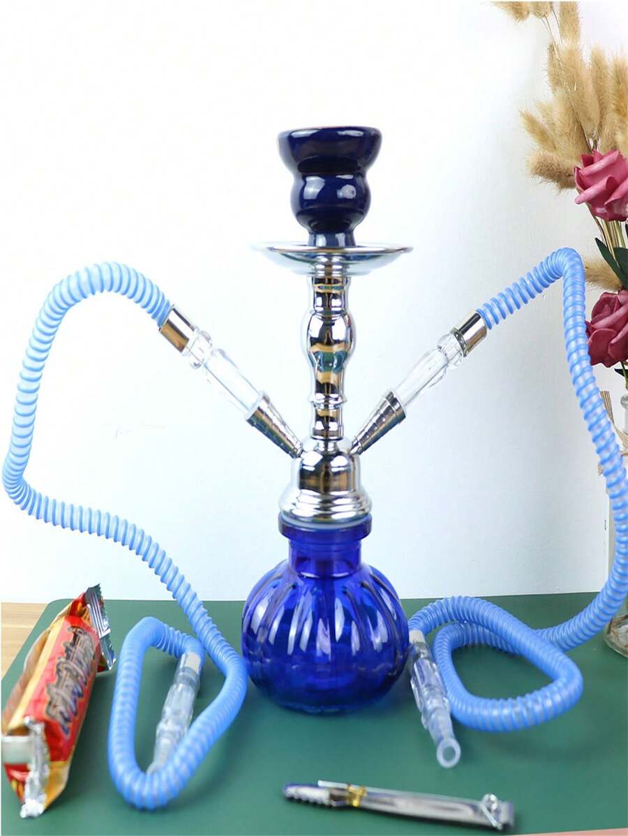 A Set Of Multi-Color Double-Tube Hookah, A Complete Set Of Double-Tube ...