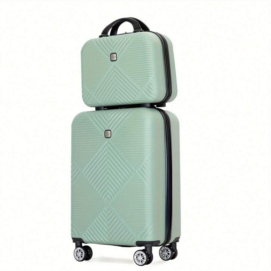 HOT-[2 Piece Efficient Carry-On Luggage] 2 Piece Luggage Set: Hardshell ...
