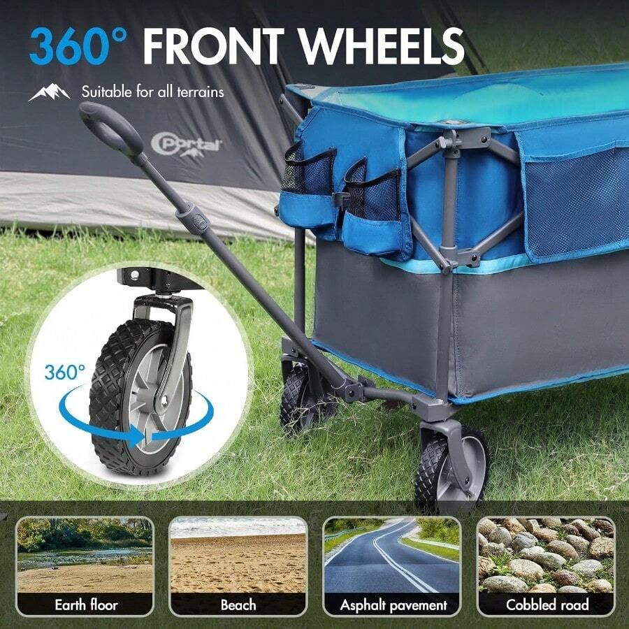 PORTAL XL Deeper Festival Trolley 228L Larger Capacity Folding Camping ...