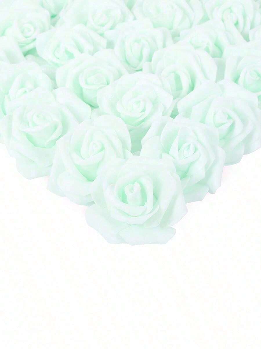 100Pcs Artificial Rose Flower Heads, Fake Foam Roses Without Stem For ...
