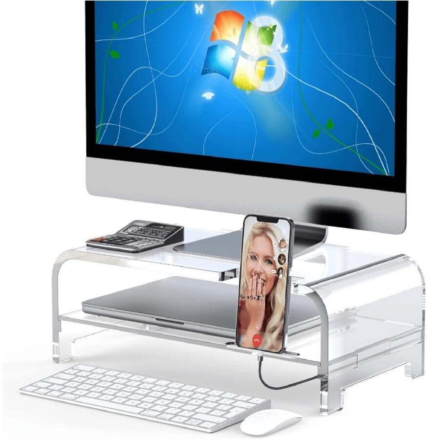 Acrylic Laptop Stand Acrylic Monitor Stand Riser Acrylic Computer Stand ...