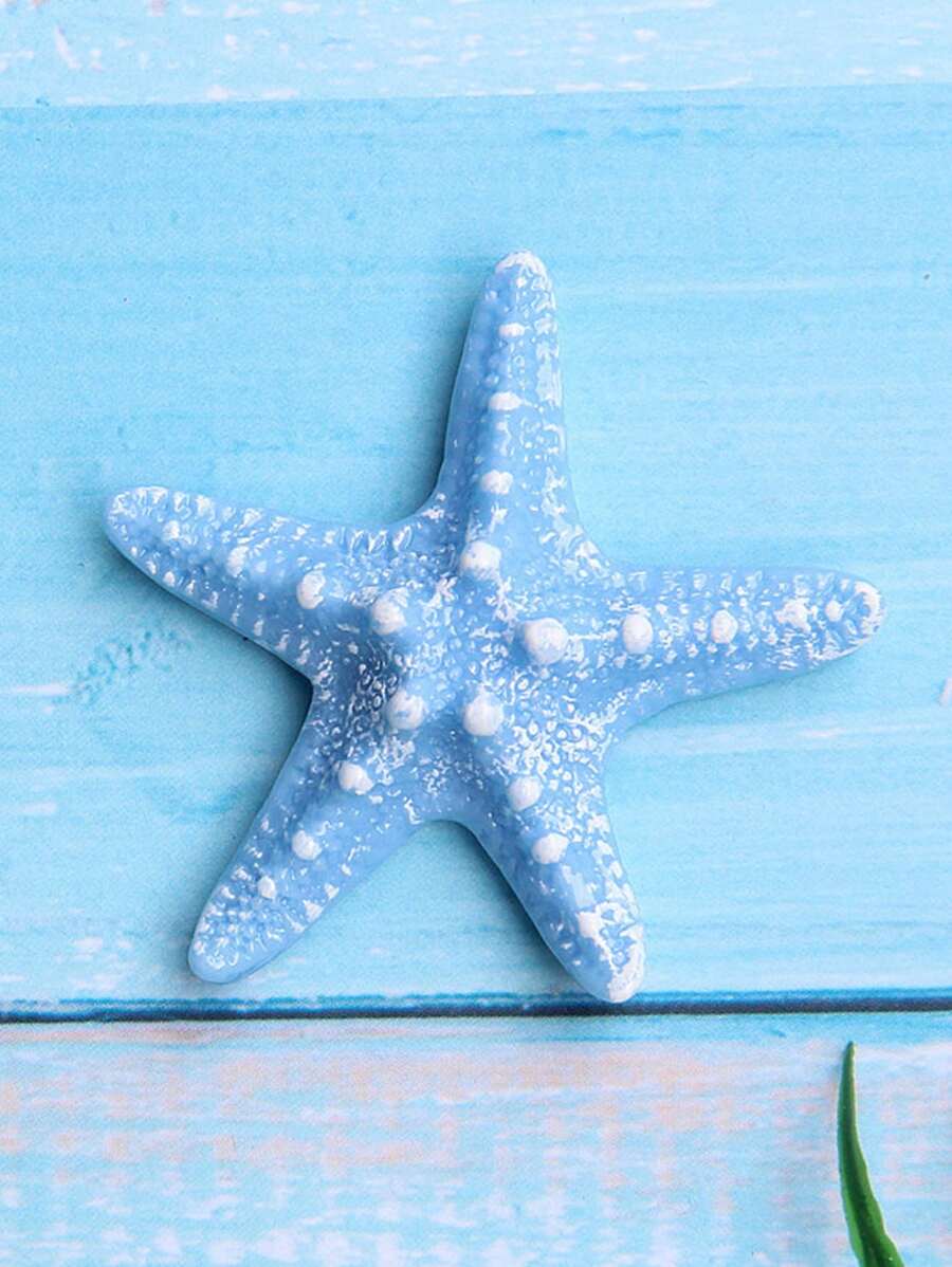 4 Pieces Blue Ocean Starfish Decorations, Resin Statue Art Crafts ...