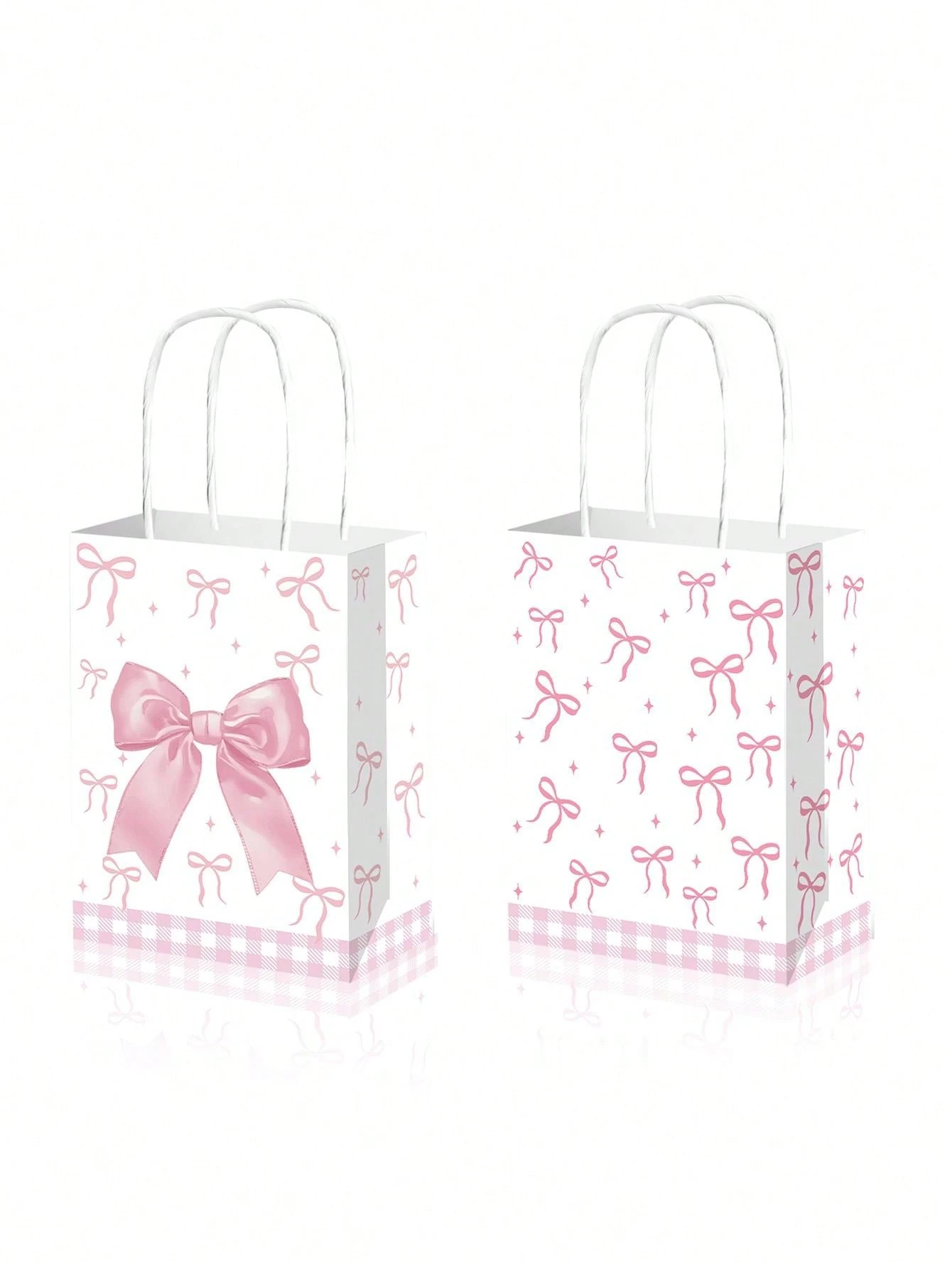 5pcs Pink Bow Handbag, Pink Bow Packaging Bag, Gift Gift Packaging Bag ...