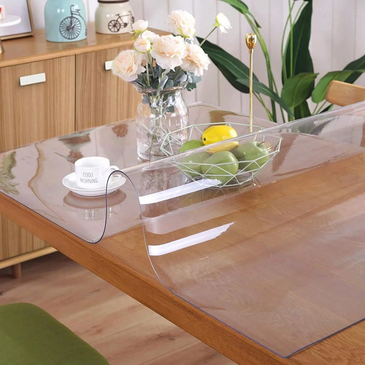 PVC Clear Table Protector -Multisize Thick Transparent Plastic Desk ...