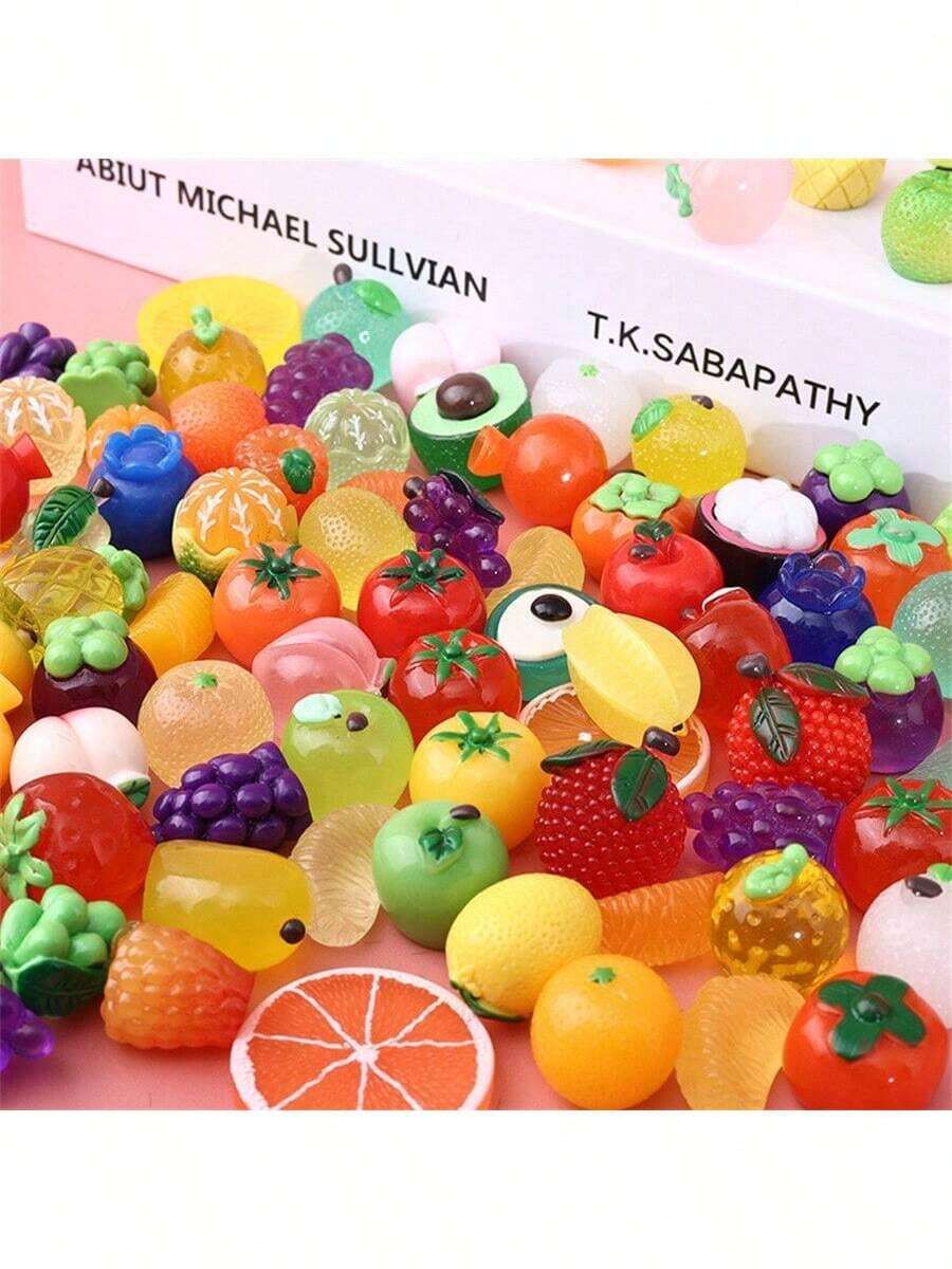 [100pcs/50pcs/30pcs/20pcs/10pcs/5pcs] Fruit Resin DIY Handmade ...