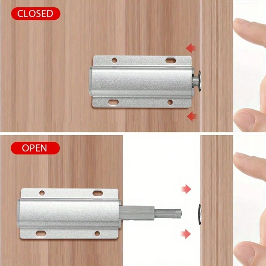 Aluminum Alloy Push To Open Cabinet Catches Door Stops Magnetic Touch ...