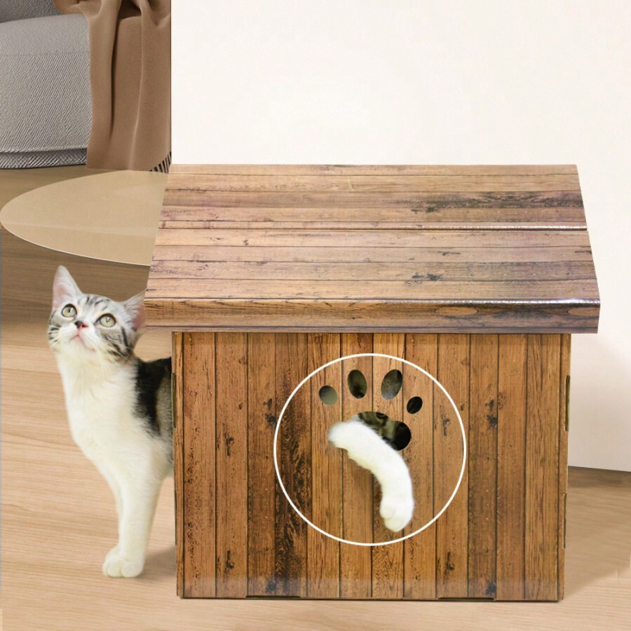 Cat Scratching House Durable Scratch Board Pet House With Cat Scratcher ...