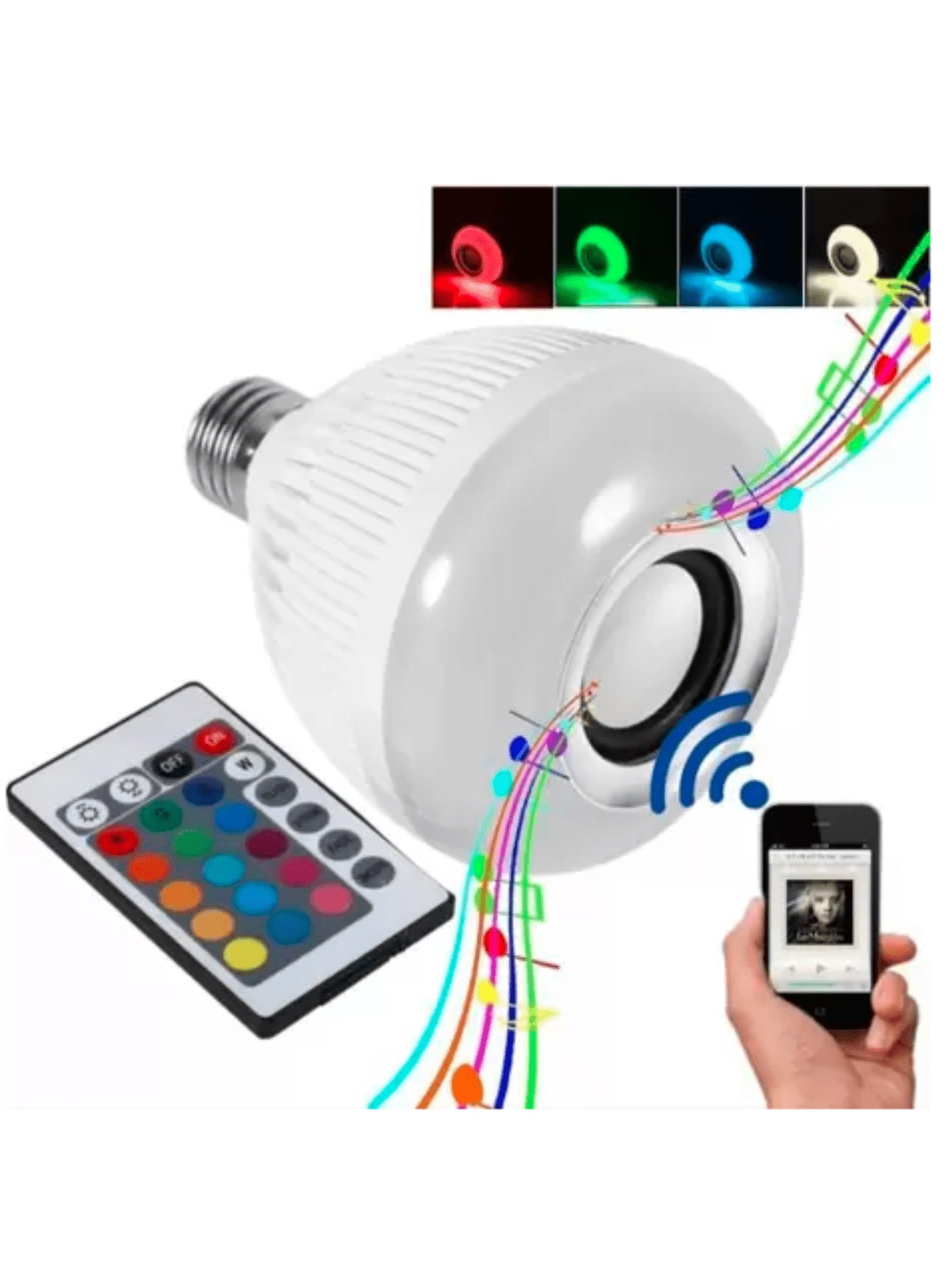 Bluetooth Lamp With Led Rgb Music 12w + Remote Control | SHEIN Nederland