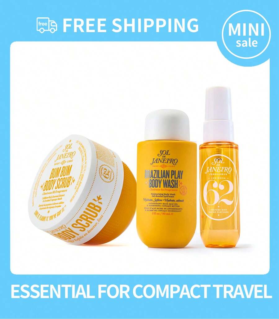 Sol De Janeiro Brazilian Bum Bum Body Scrub/ Play Body Wash /Cheirosa ...