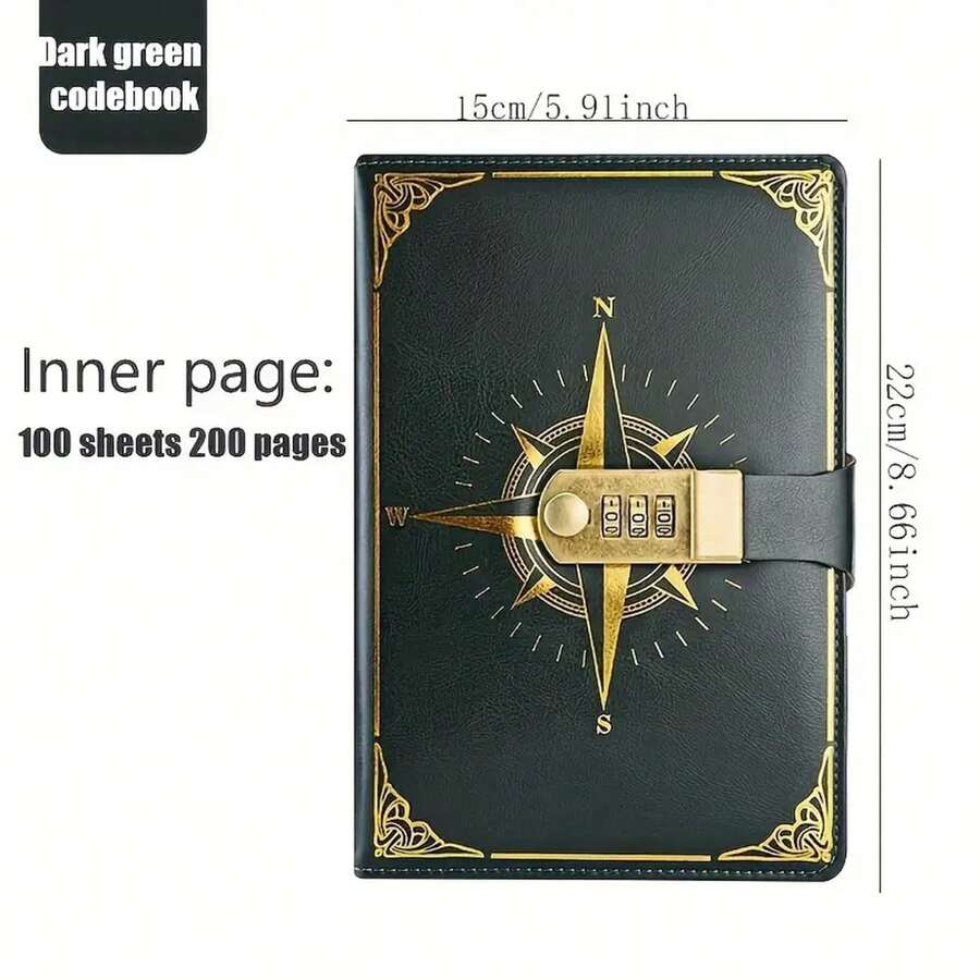 Password Lock Notebook A5 With Lock Student Notebook Notepad Thickened ...