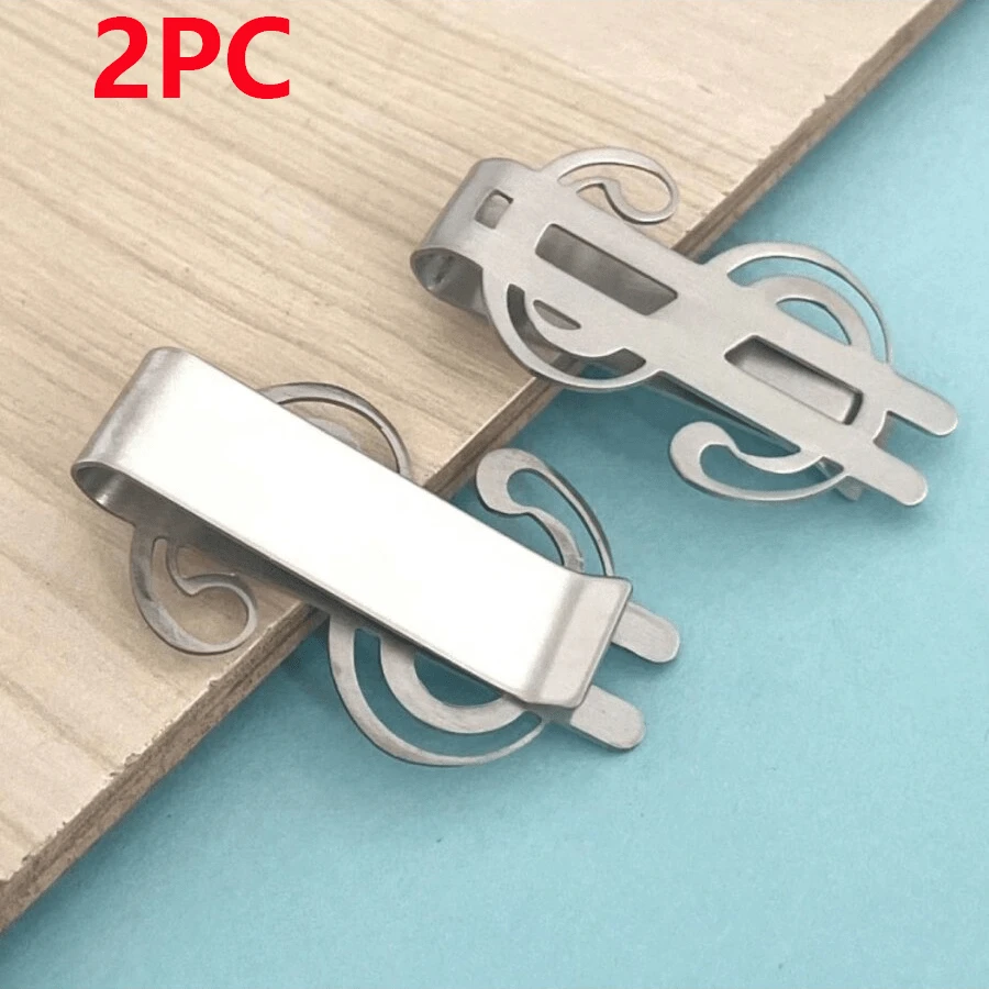2 Pieces Of Exquisite Metal Money Clips. Dollar Money Clip, Bill Clip ...