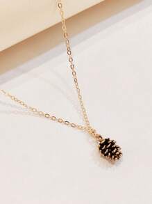 Pine Cone Pendant Necklace | SHEIN USA