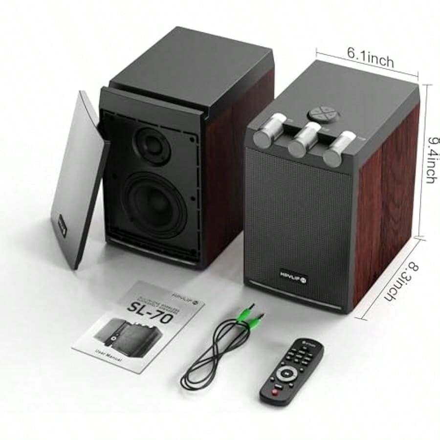 Active Bluetooth Bookshelf Speakers | Amplified HiFi Speakers With 100W ...