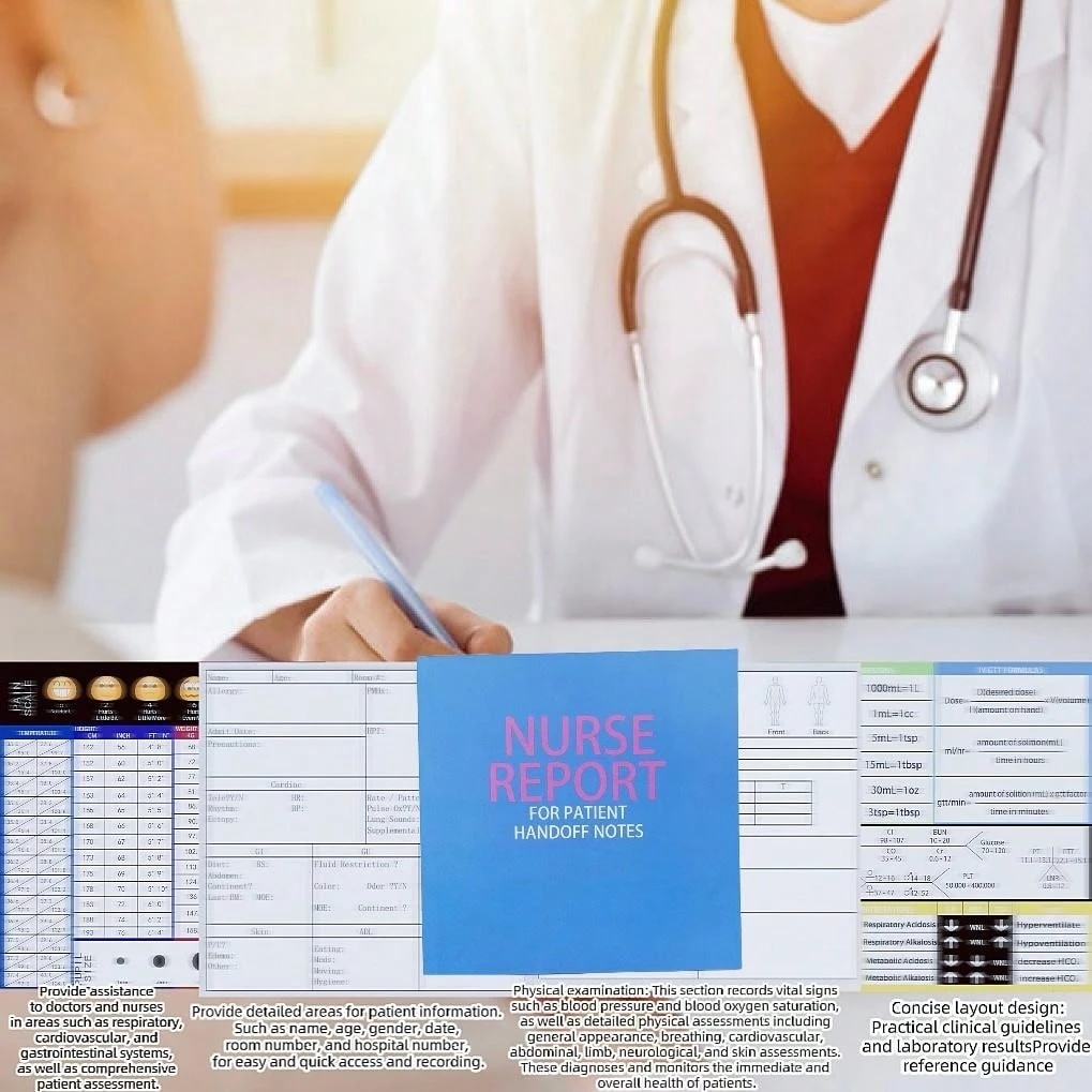 Compact Nurse Handover Diary, Nursing Report Notebook, Medical Report ...
