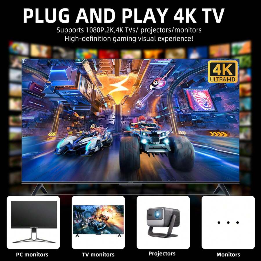 Bâton de jeu vidéo mini TV X3, bâton de jeu rétro sans fil, console de ...