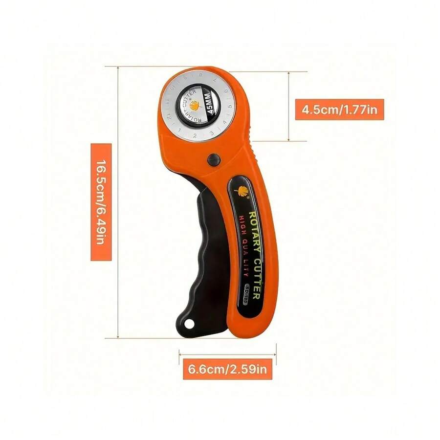 45mm Rotary Cutter With 5 Replacement Blades Safety Lock Rotary Cutter ...