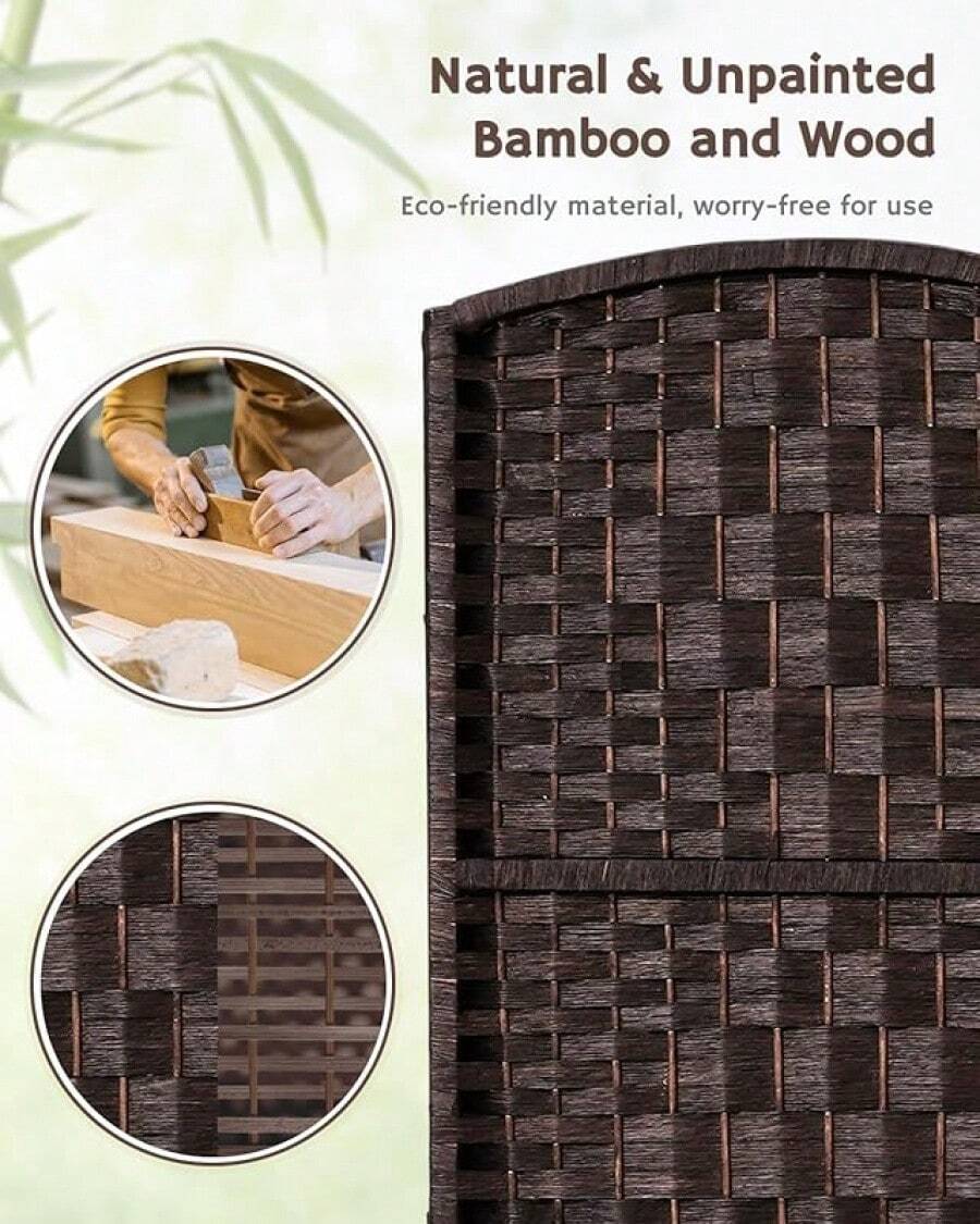 Room Divider 6ft. Tall Extra Wide Privacy Screen, Folding Privacy ...