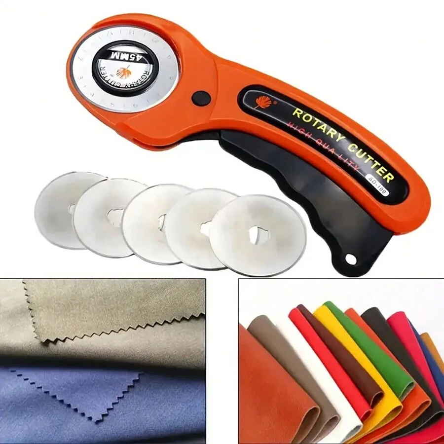 45mm Rotary Cutter With 5 Replacement Blades Safety Lock Rotary Cutter ...