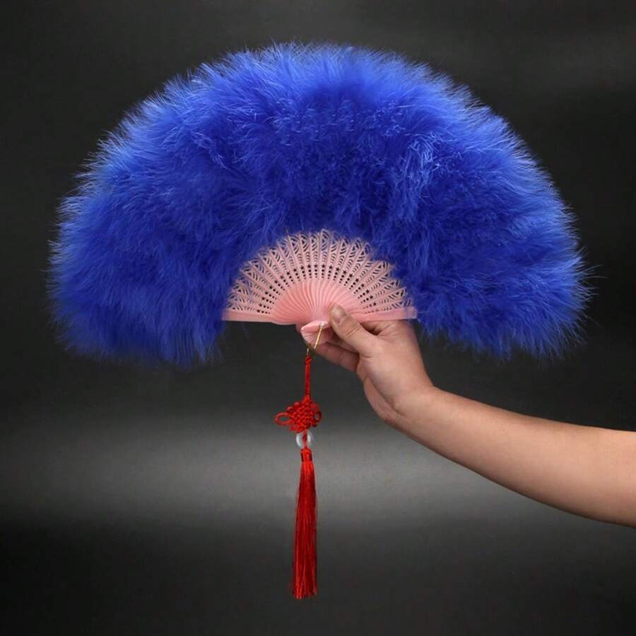Foldable Feather Fan Marabou Feather Vintage Flapper Hand Fan Fan For ...