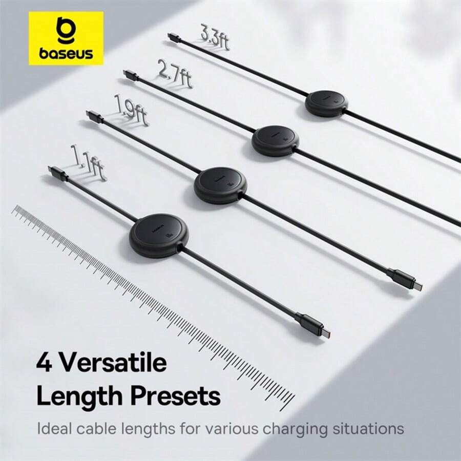 Baseus Free2Pull Mini Charging Cable USB-C To USB-C 60W 1m | SHEIN