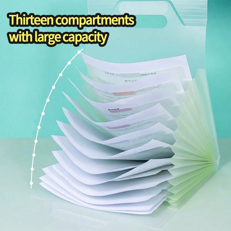 1pc A4 Size Multi-Layer File Organizer Folder, Student Accordion ...