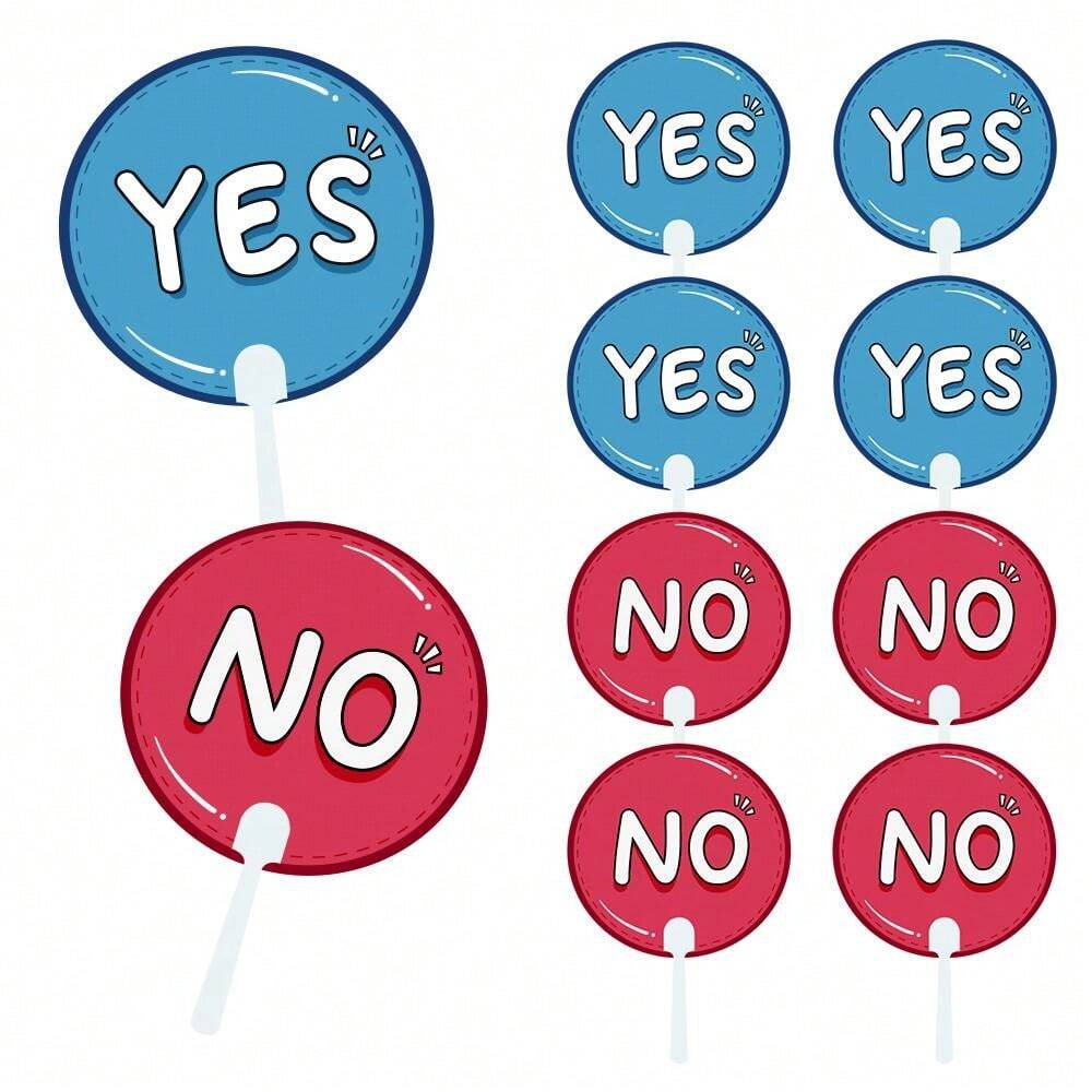 Lachilly 10PCS/Set Voting Board | Quick Response Boards | Yes No ...