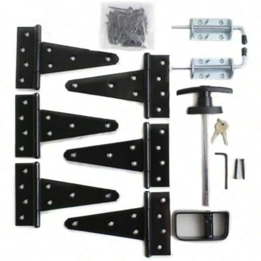 Shed Door Hardware Kit, 6" Shed Hinge, T Handle, Heavy Duty Barrel ...
