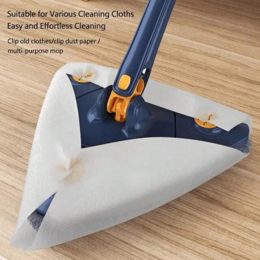 Set, Triangle Mop, 360 Degree Rotation Retractable Adjustable Cleaning ...