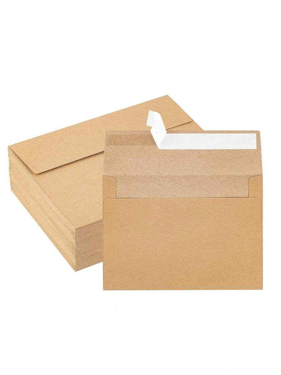50 Pack Kraft Envelopes 4 X 6 Inch Brown Envelopes,A4 Envelopes, Card ...
