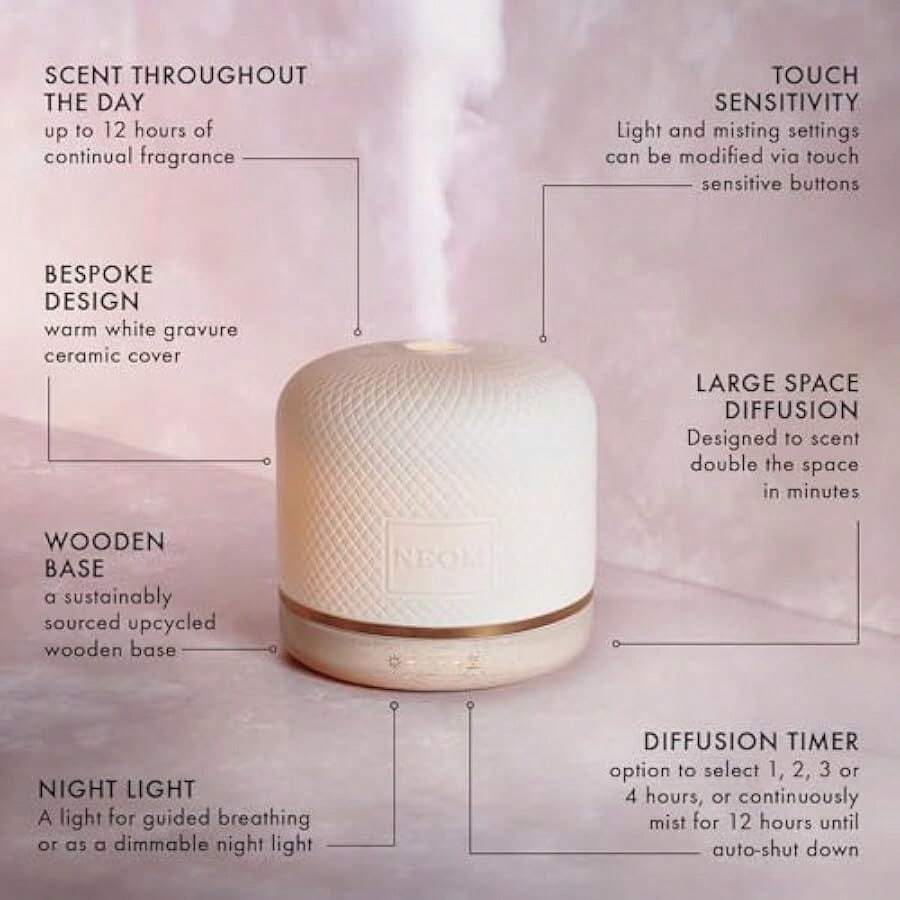 NEOM Wellbeing Pod Luxe | Premium Ultrasonic Essential Oil Diffuser ...