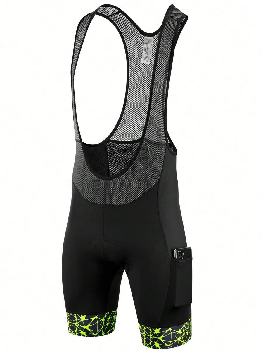 Men's Cycling Bib Shorts With 4 Pockets,4D Padded Biking Bicycle Bib ...